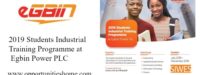 Egbin Power Plc Students Industrial Training Programme SIWES 2024/2025