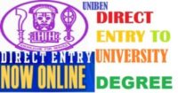 UNIBEN Direct Entry Form 2024/2025 uniben.edu