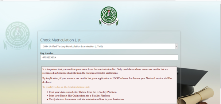 How To Check If You have Successfully Matriculated As A Student